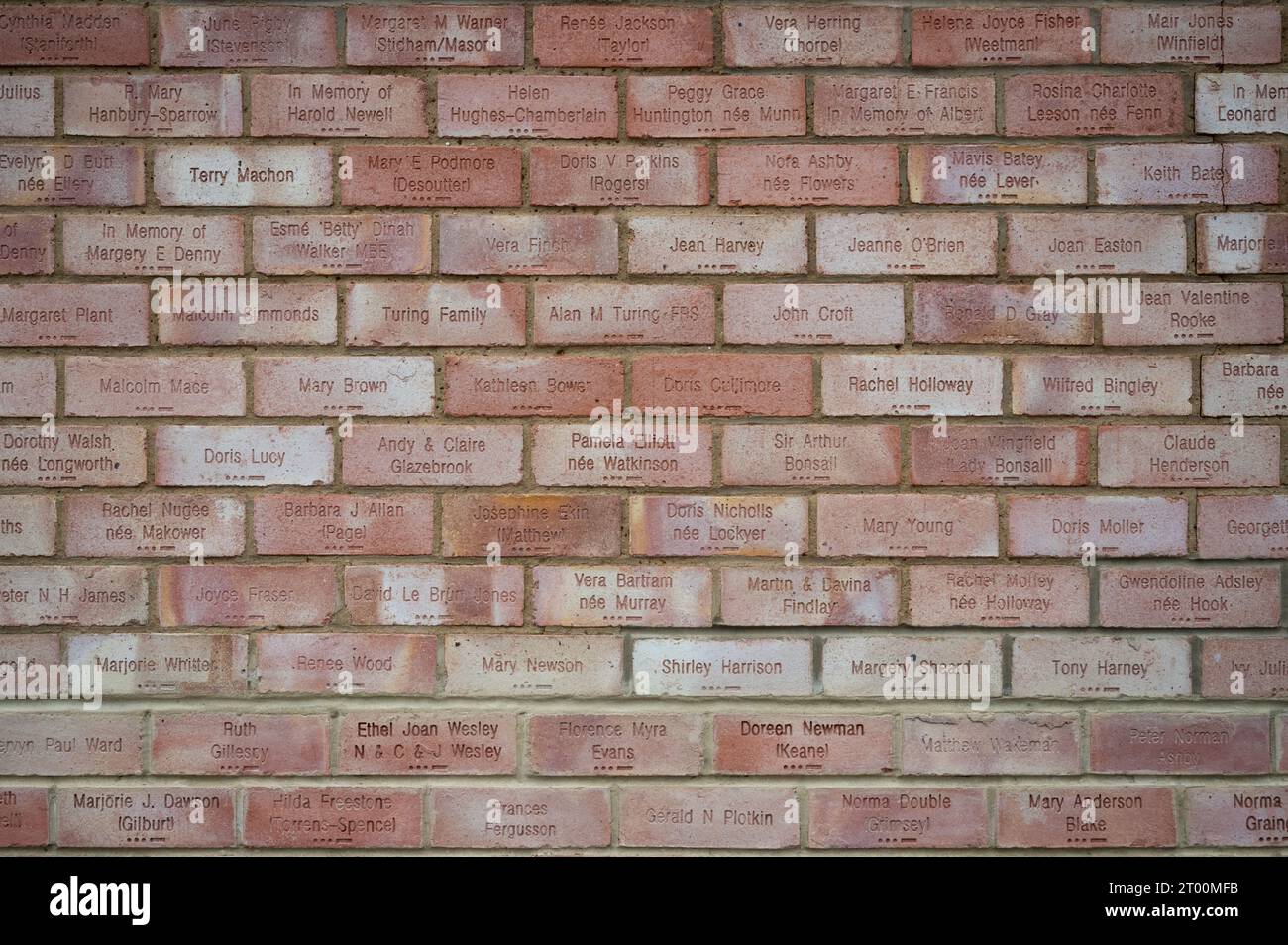 Codebreakers Wall.Bletchley Park, once the home of British Codebreaking ...