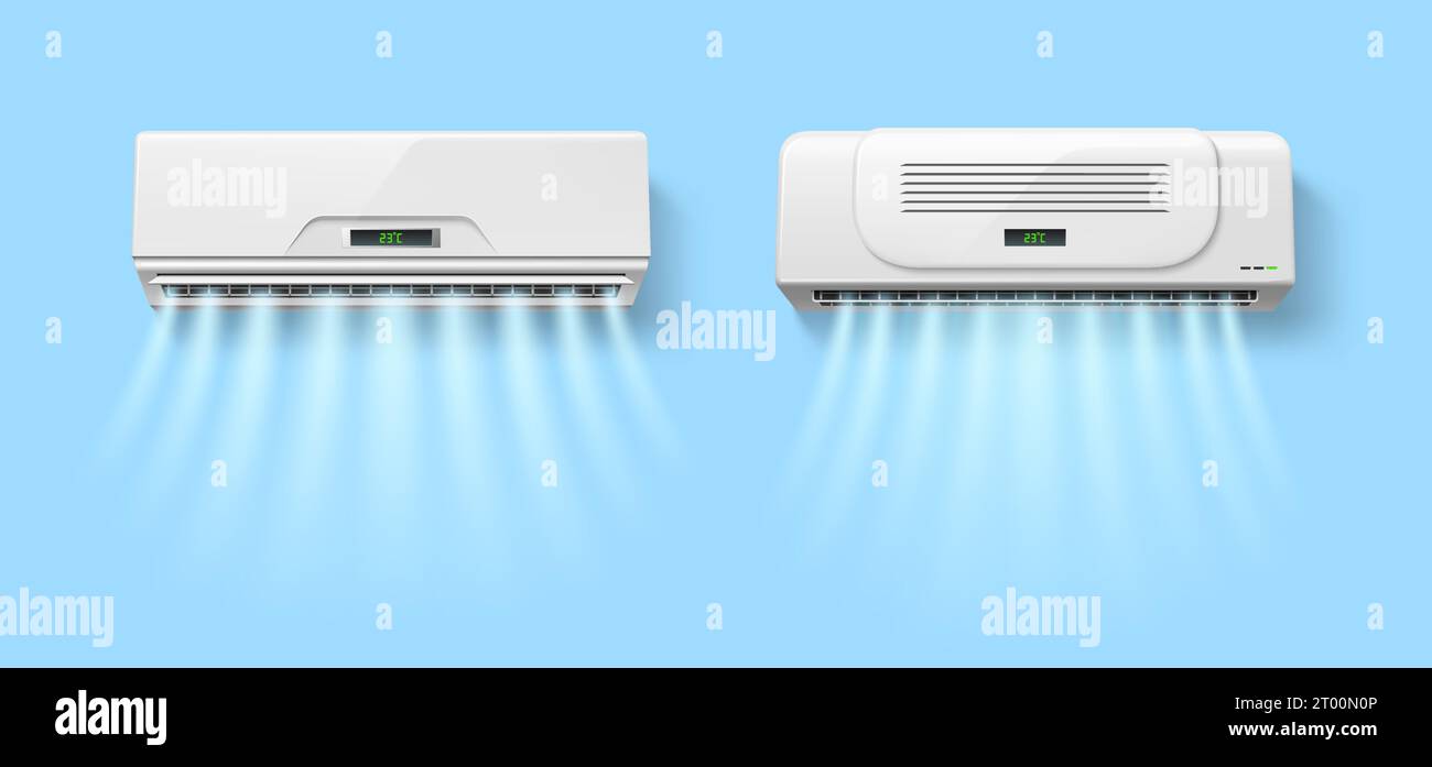 Realistic air conditioner, climate control, cooling and ventilation ...