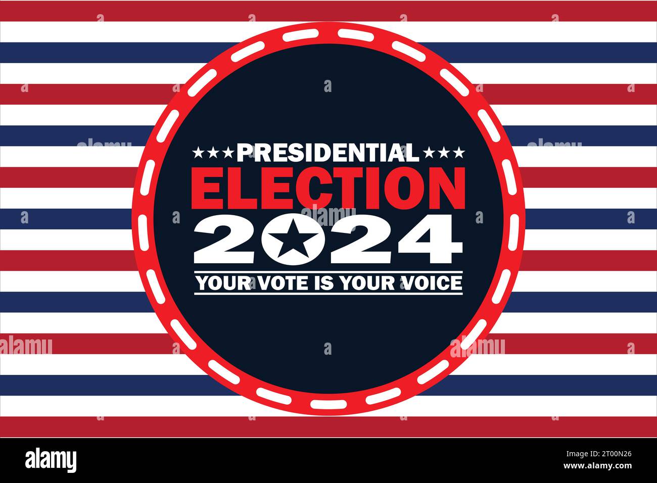 Presidential Election 2024 vector illustration. Your Vote Is Your Voice ...