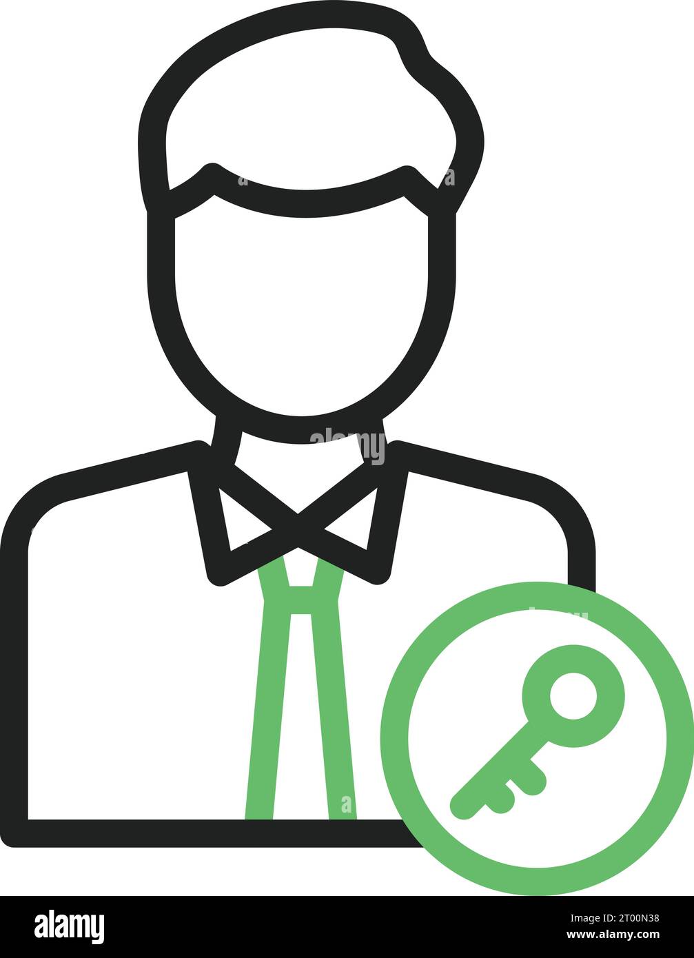 Key Person icon vector image Stock Vector Image & Art - Alamy