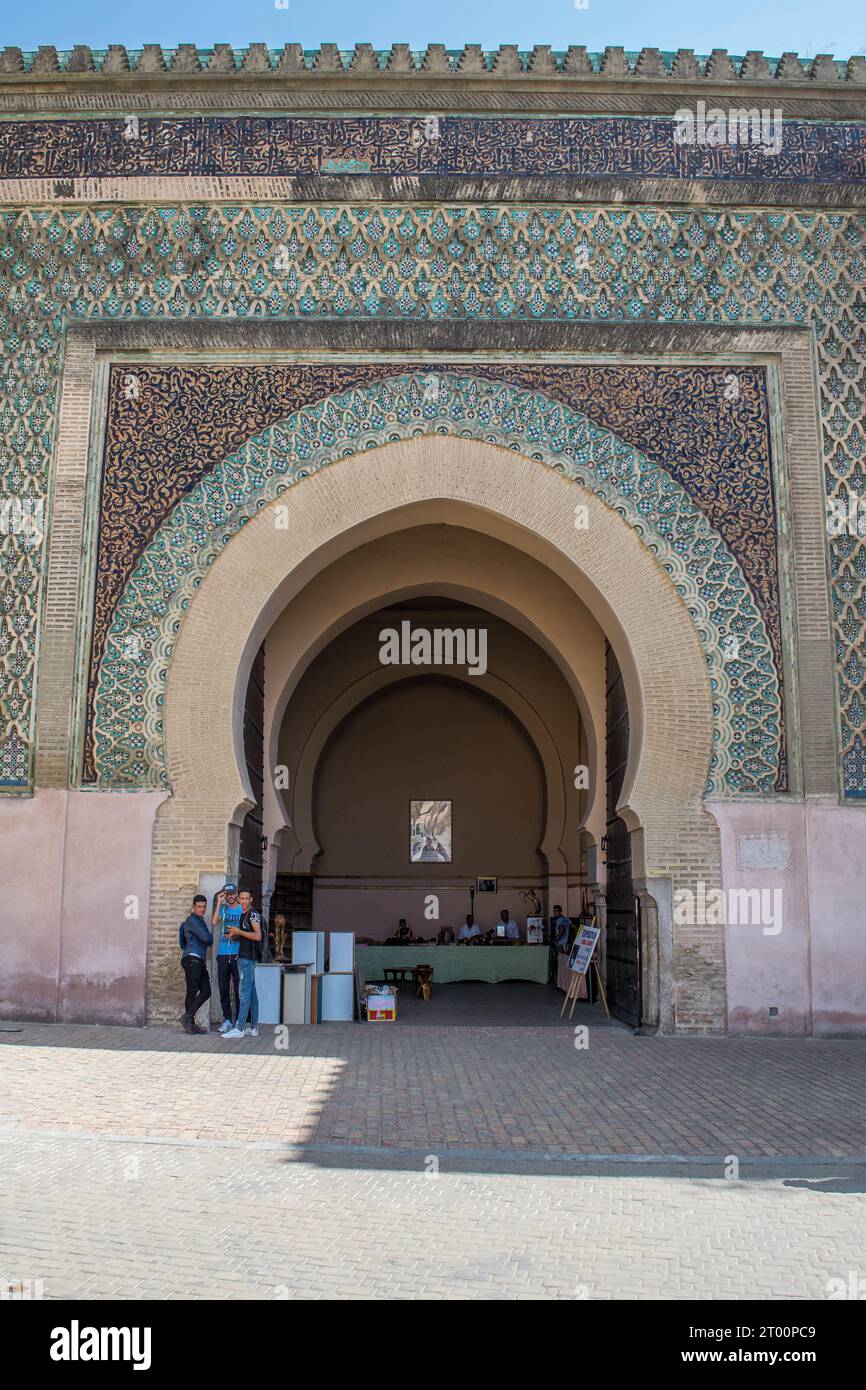 The Bab el-Mansour, the historic monumental gate in the old city of ...
