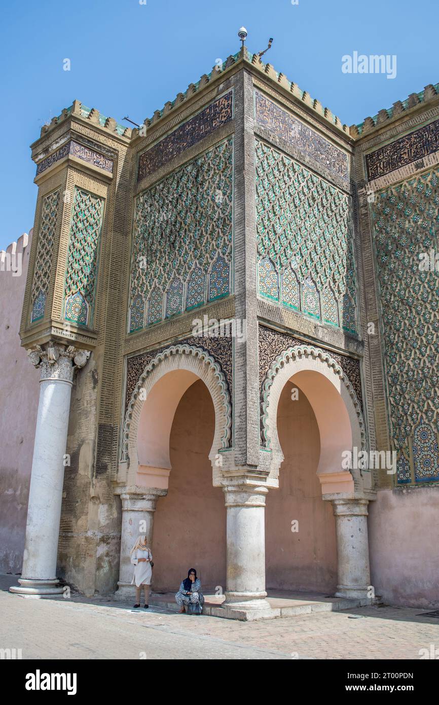 The Bab el-Mansour, the historic monumental gate in the old city of ...