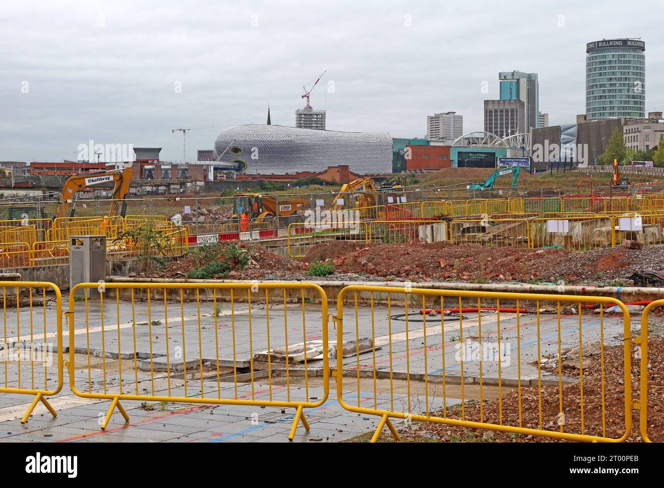 HS2 high speed two works at Birmingham Curzon St, railway station ...