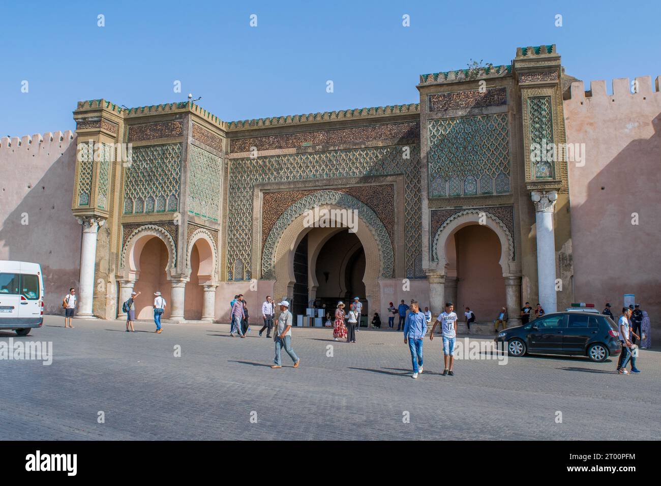 The Bab el-Mansour, the historic monumental gate in the old city of ...