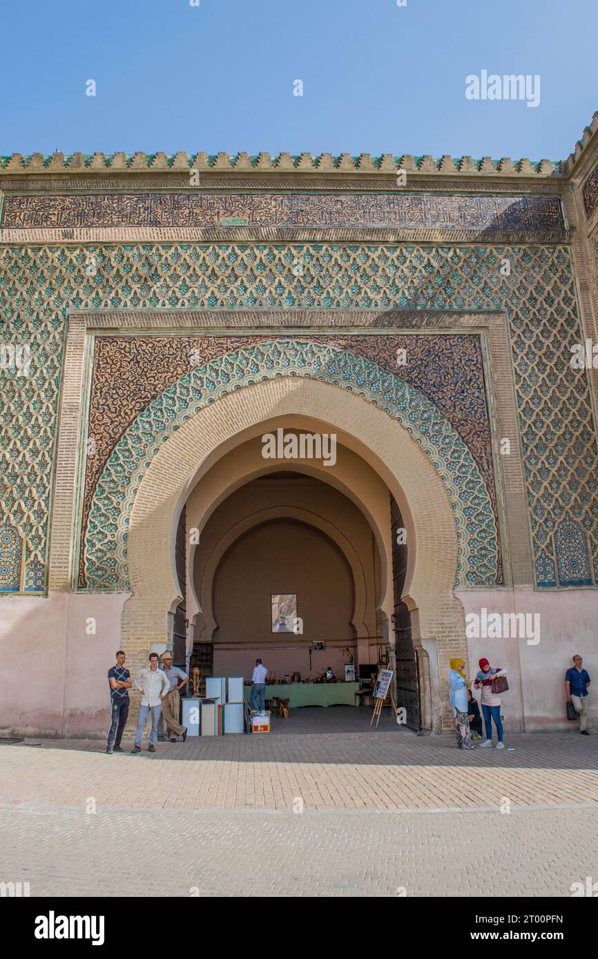 The Bab el-Mansour, the historic monumental gate in the old city of ...