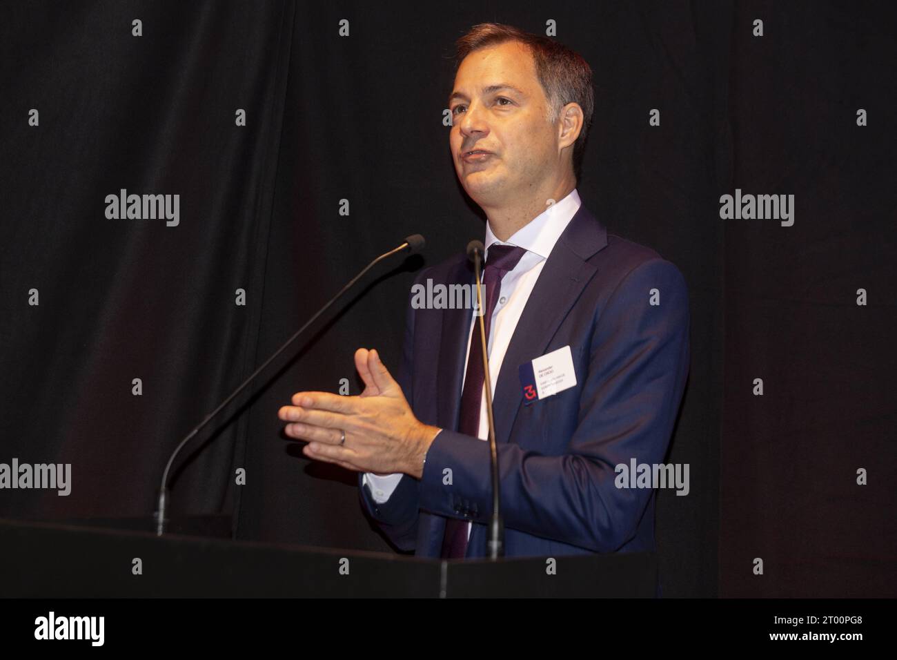 Brussels, Belgium. 03rd Oct, 2023. Prime Minister Alexander De Croo ...