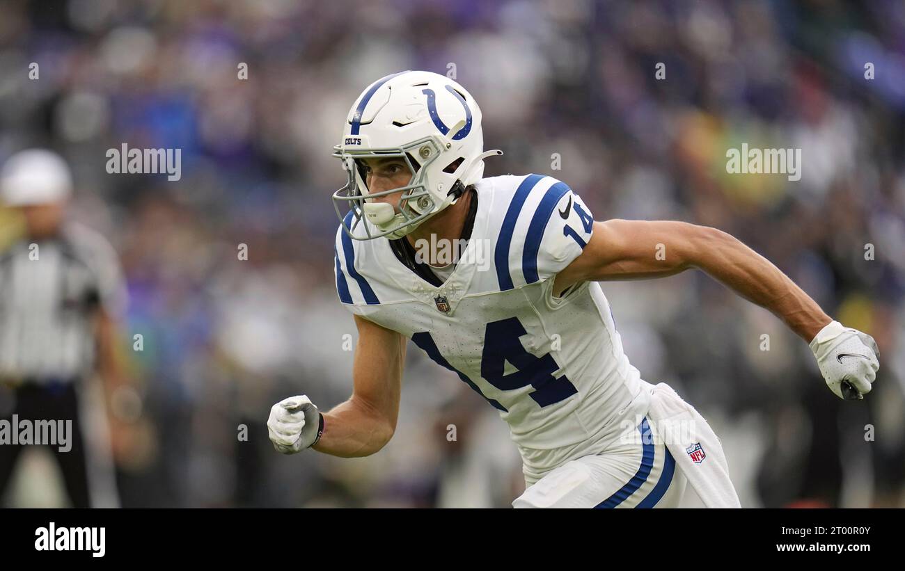 Indianapolis Colts wide receiver Alec Pierce runs a route during the ...