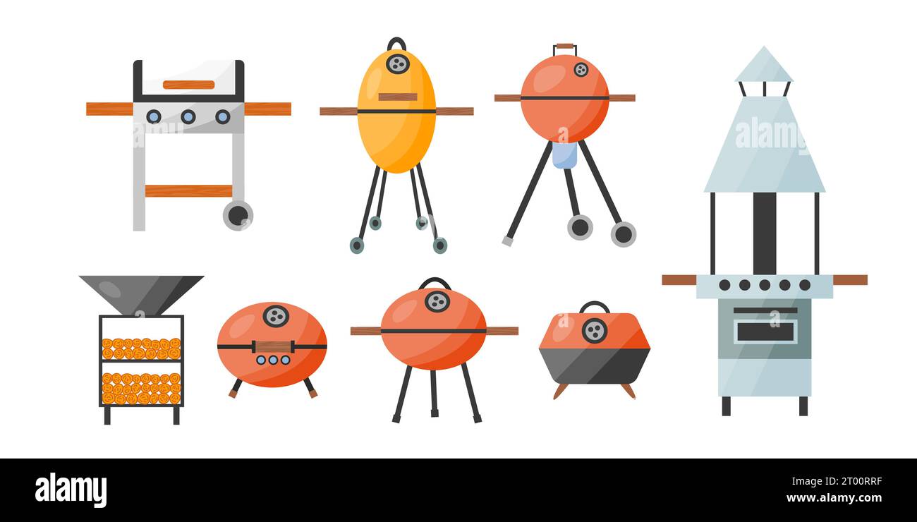 Grill equipment big vector Stock Vector Image & Art - Alamy