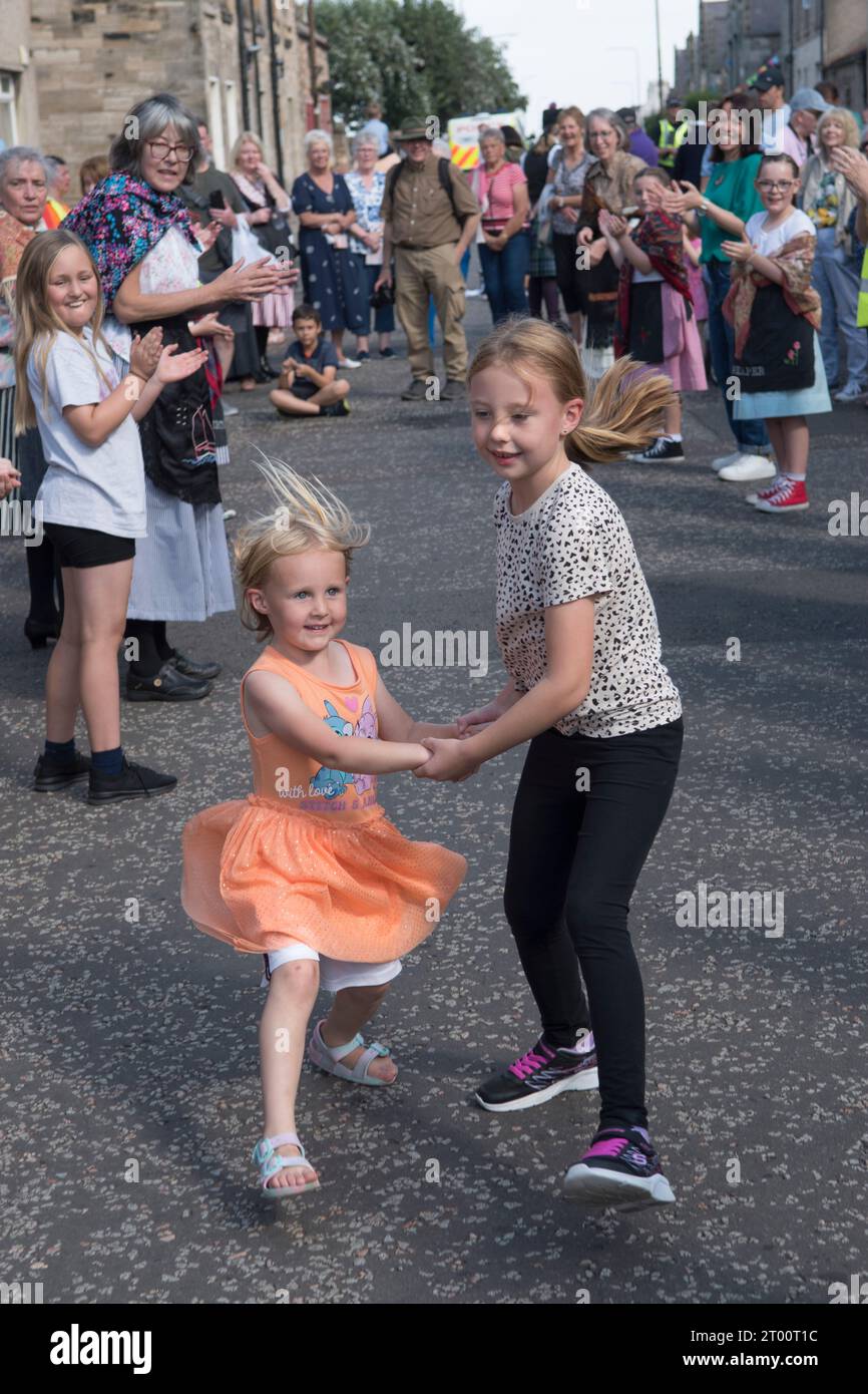 Young girls Scottish Dancing Scotland 2020s. Cockenzie and Port Seton ...