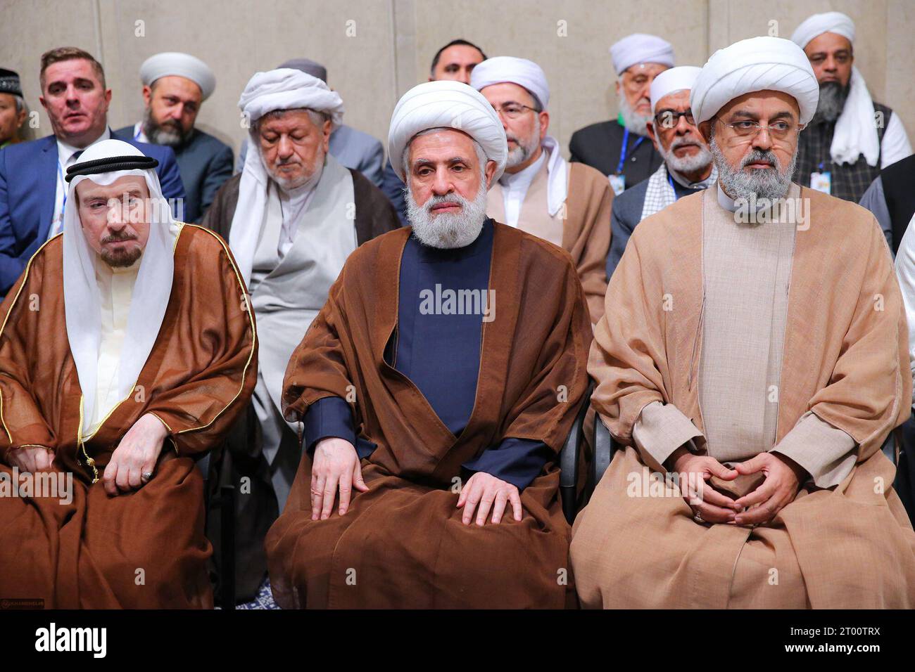 Tehran, Iran. 3rd Oct, 2023. Clerics attend during a meeting of the ...