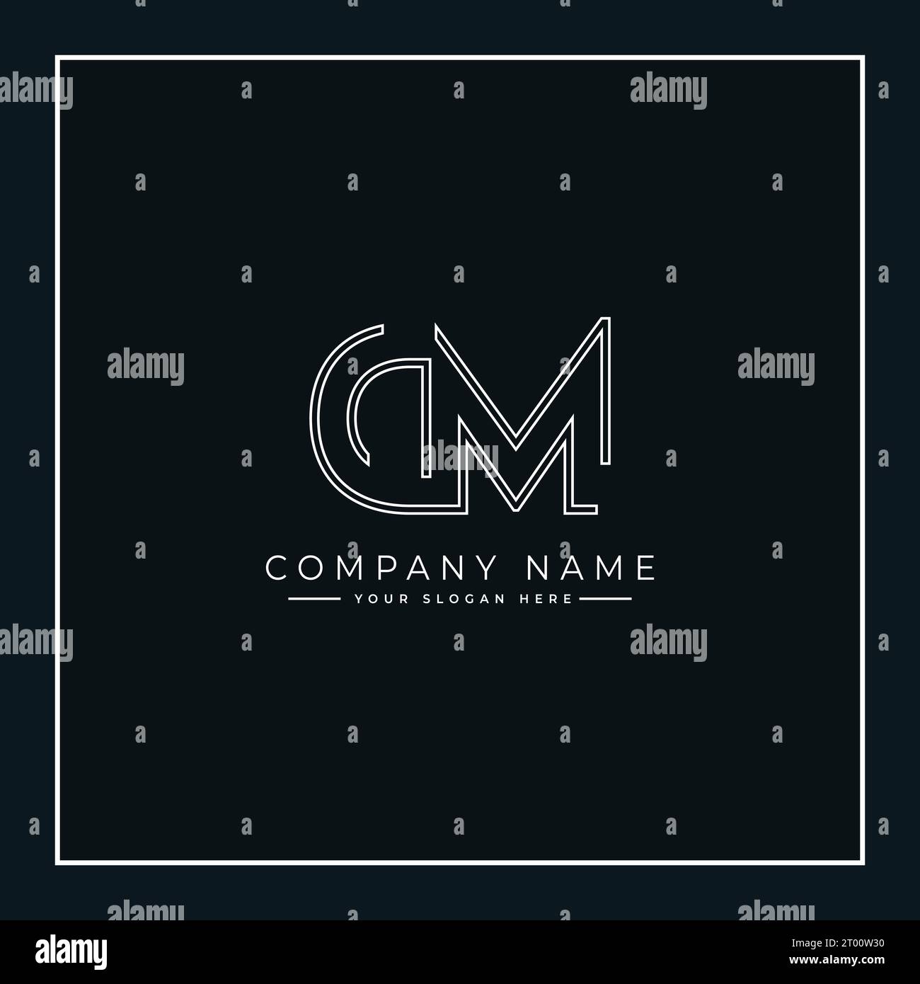 DM Minimal Vector Logo - Simple Business Logo for Monogram D and M ...