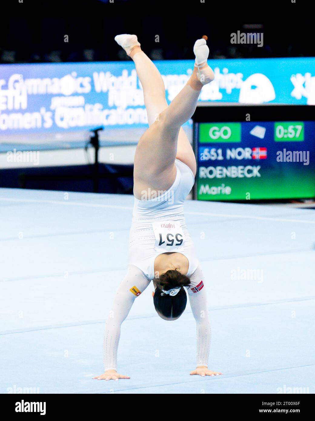 Antwerp, Belgium. 1st Oct, 2023. Marie Roenbeck (NOR) on the Floor ...