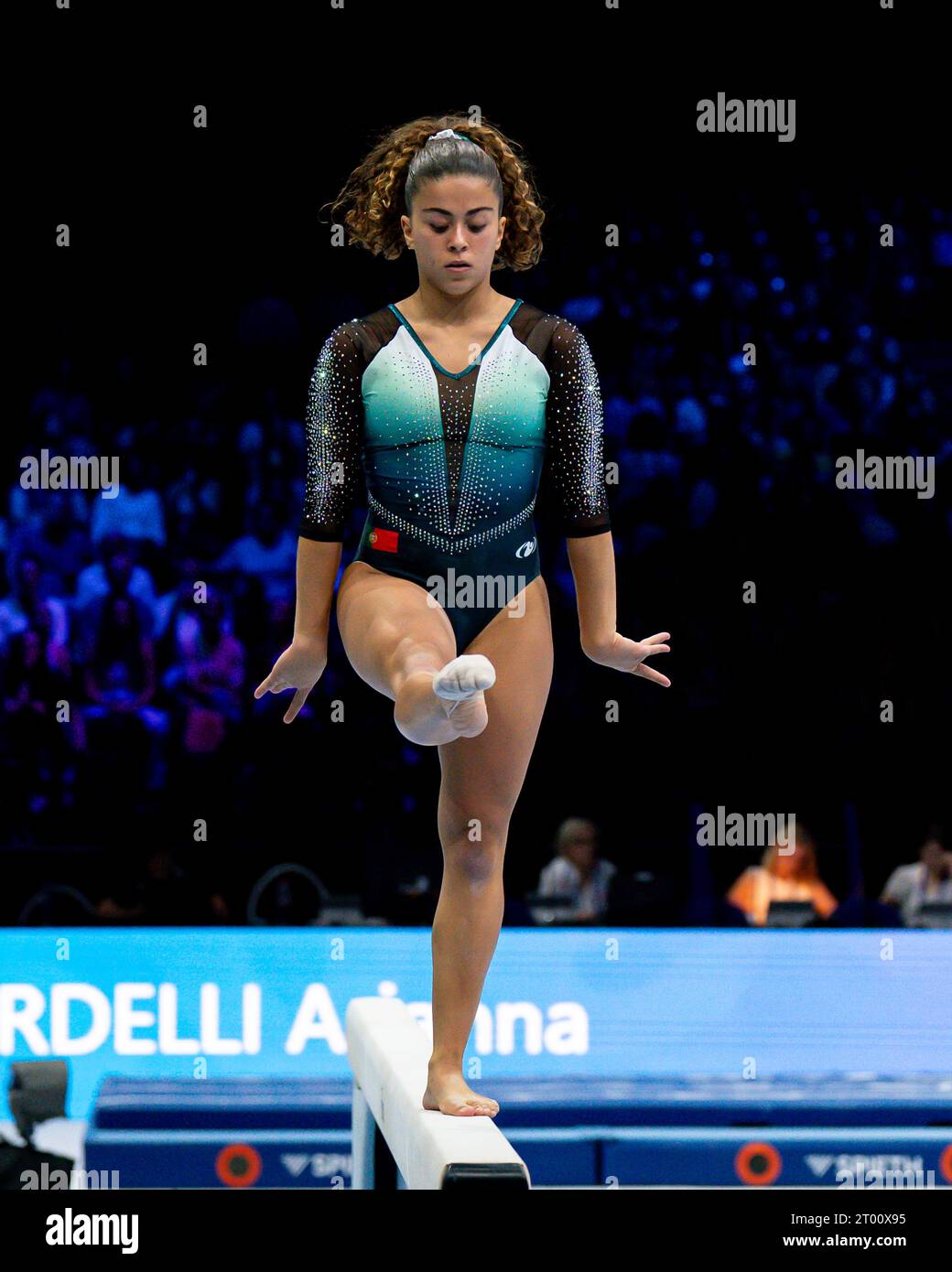 Antwerp, Belgium. 1st Oct, 2023. Mariana Parente (POR) on the Balance ...