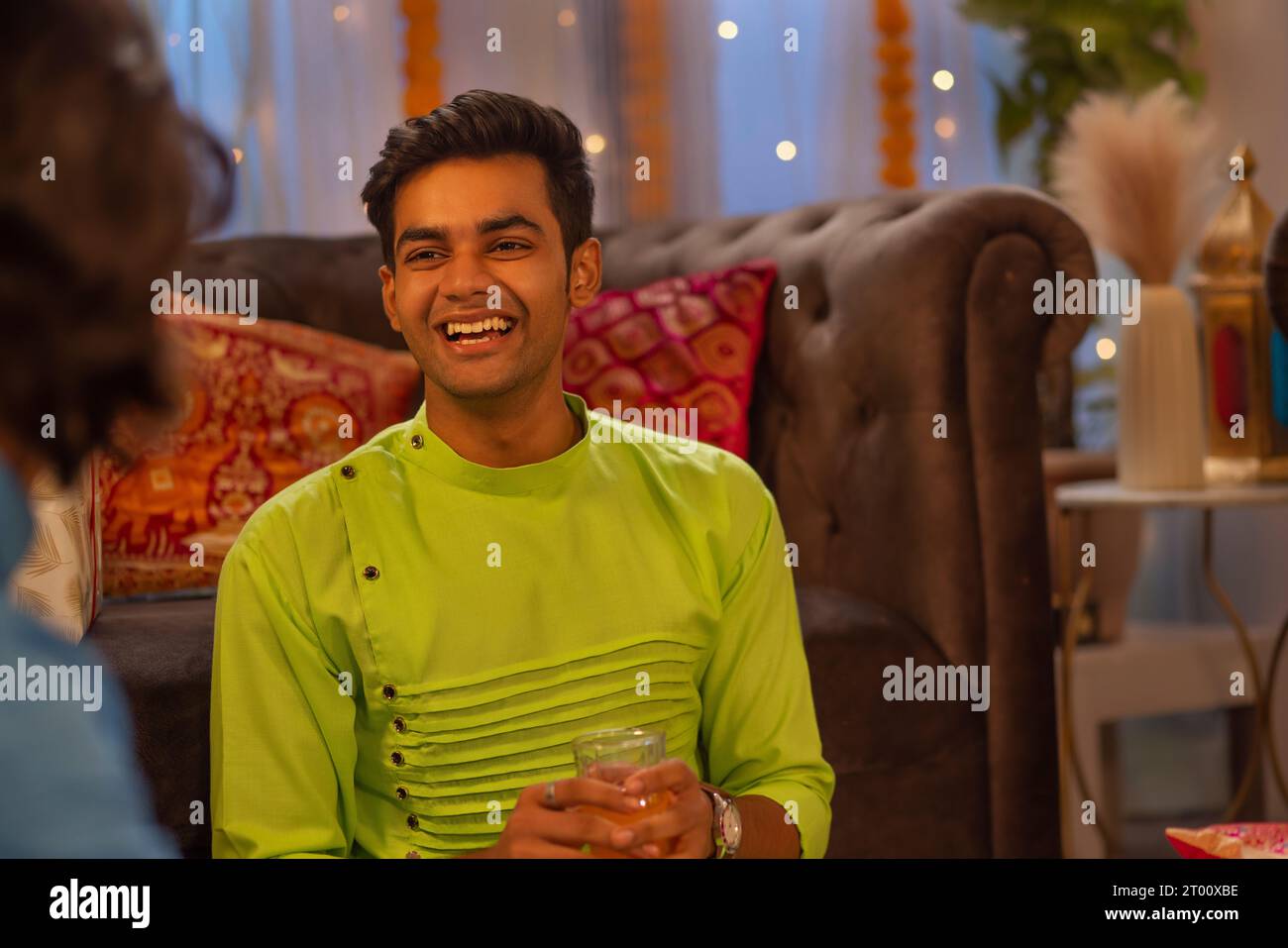 Man celebrating diwali hi-res stock photography and images - Alamy