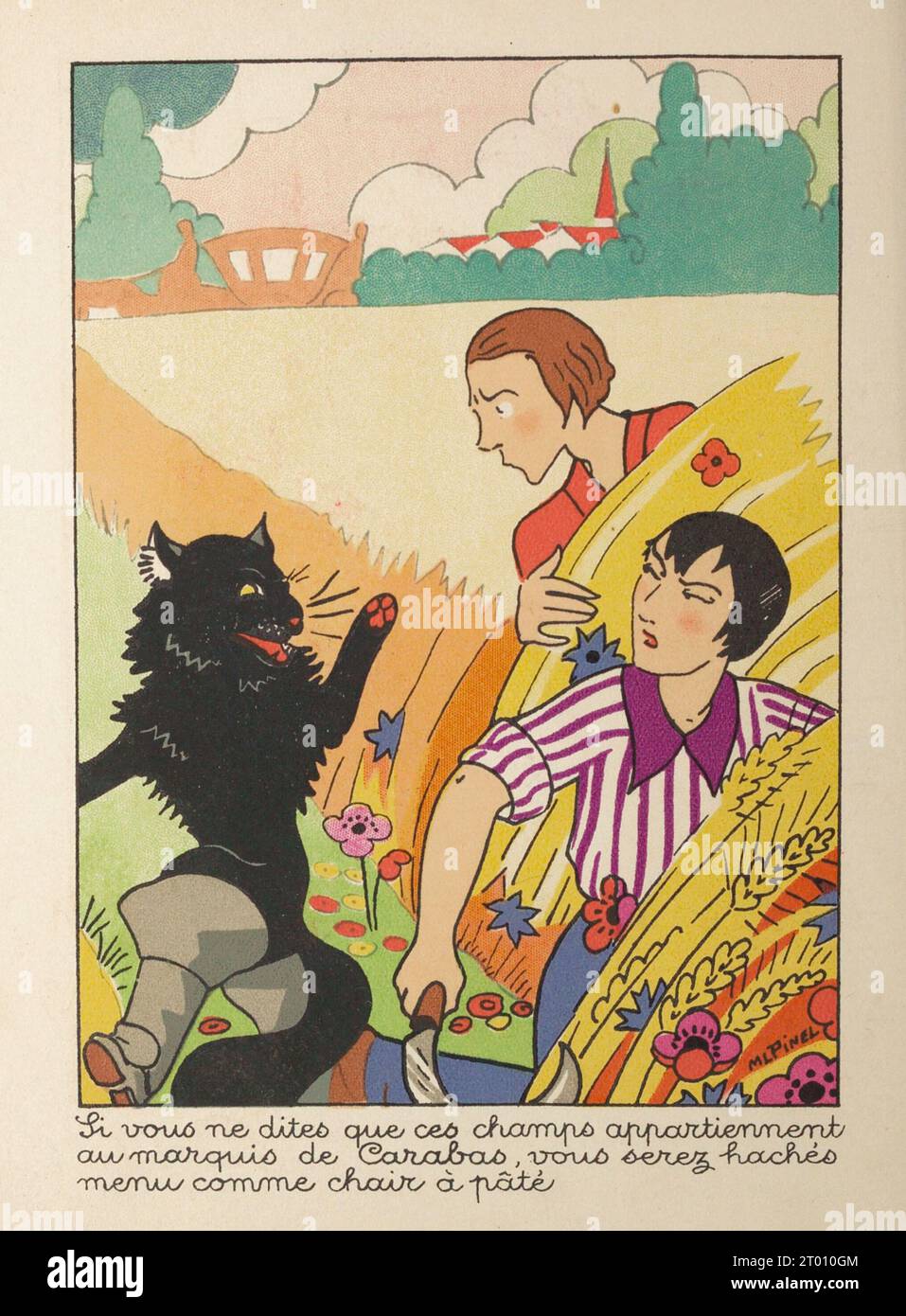 Puss in Boots begs farmers to lie for him. Illustration published in ...