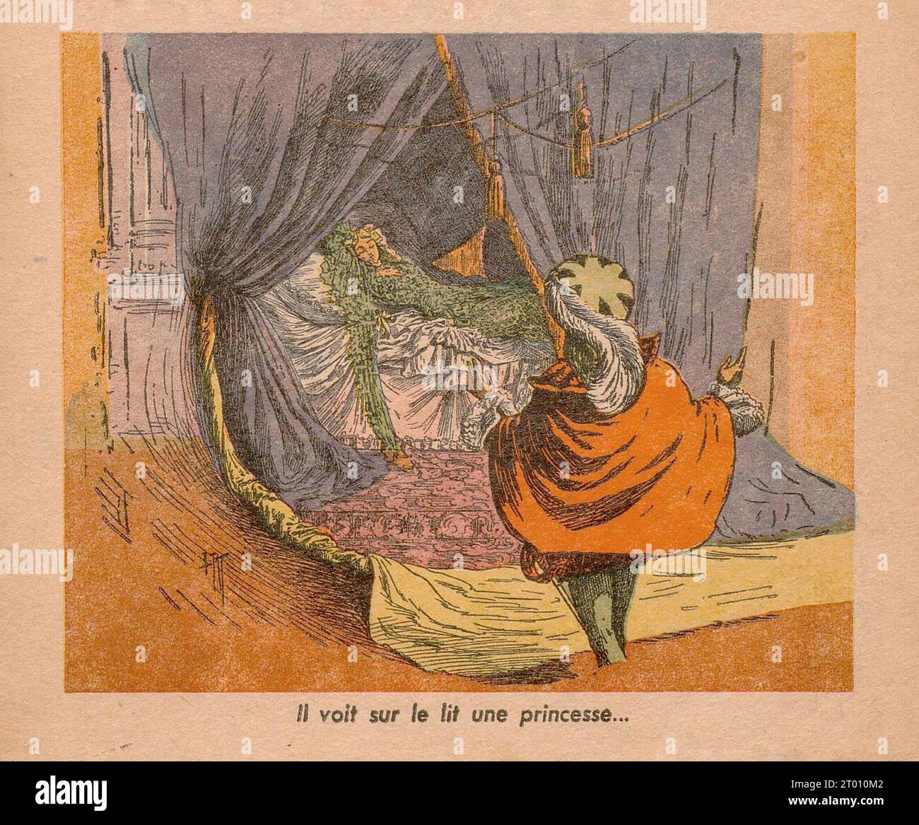 The Sleeping Beauty in the Wood 'he saw, upon a bed, the curtains of ...