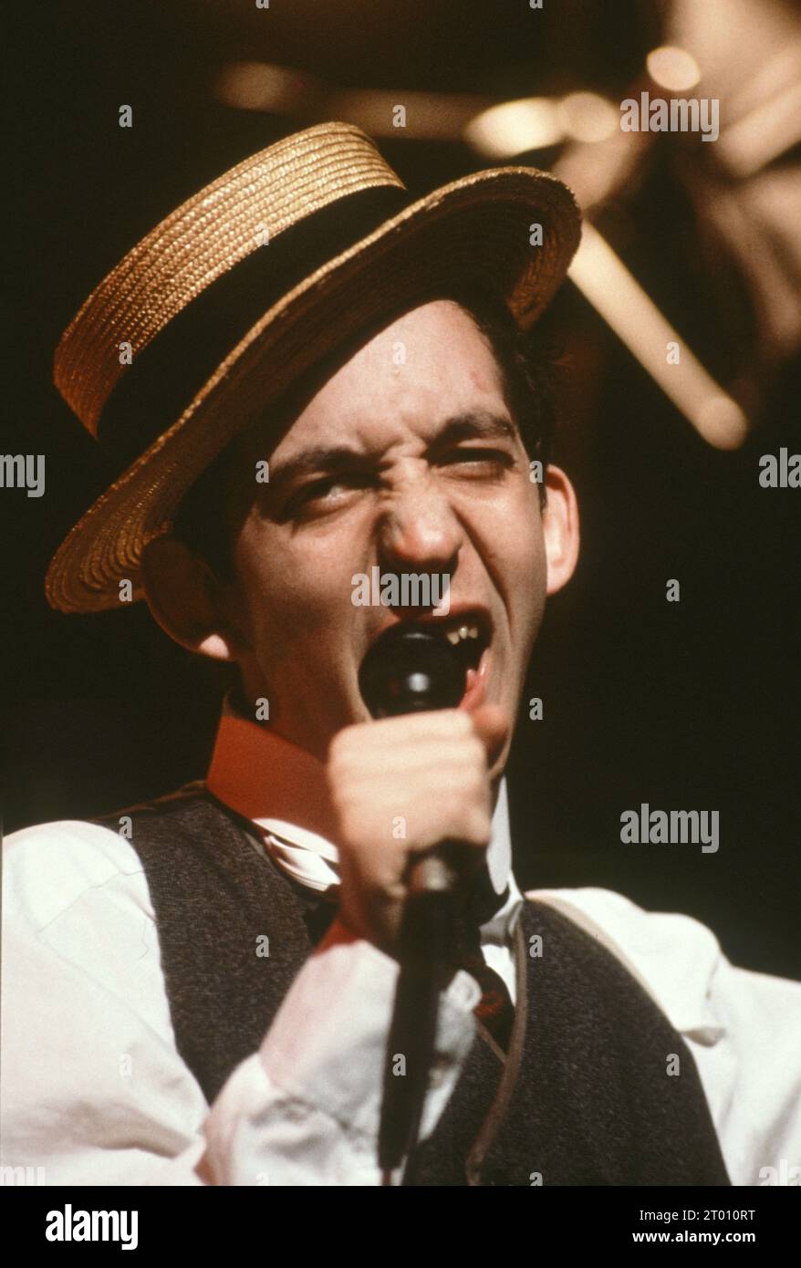 French singer Arthur H performing at the Théâtre de la Ville in Paris ...