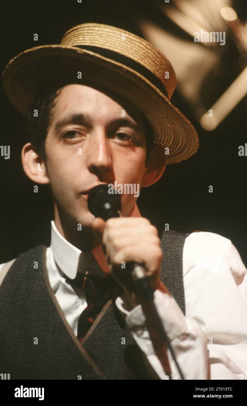 French singer Arthur H performing at the Théâtre de la Ville in Paris ...