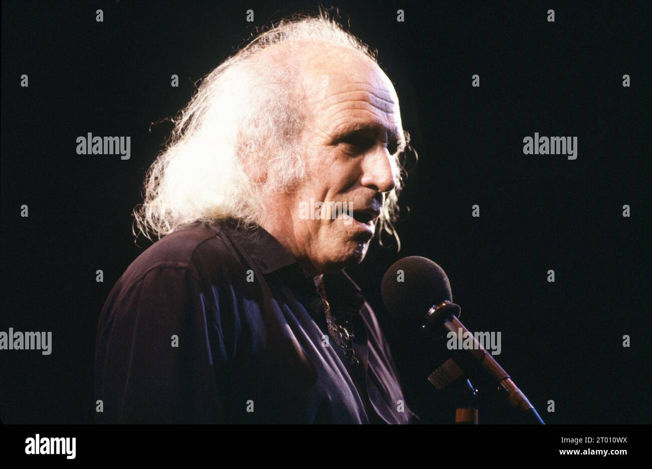 French singer Léo Ferré performing at the Olympia in Paris. October 5 ...