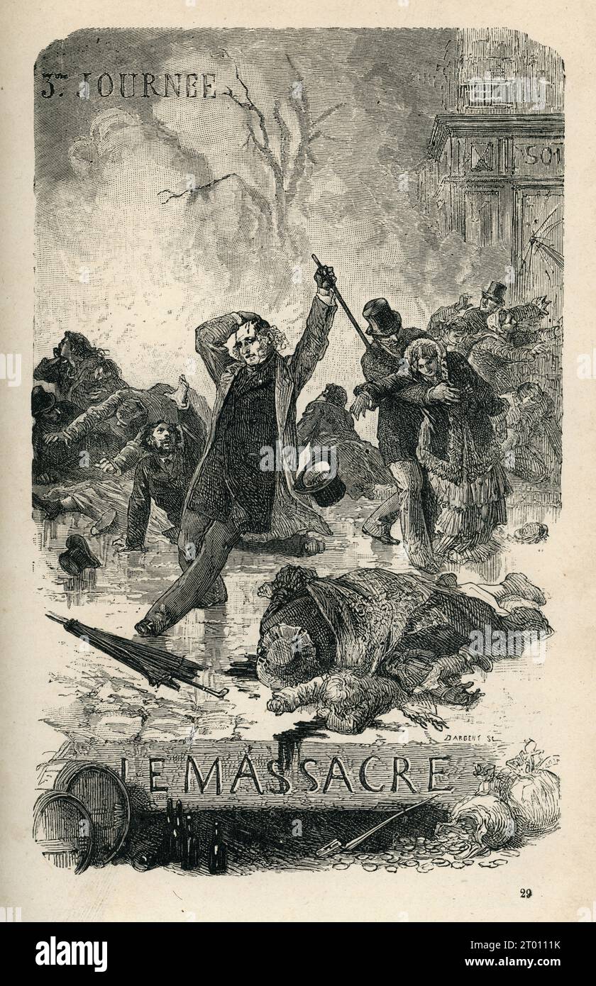 Frontispiece of the third part (Day three). The Massacre. Illustrator ...