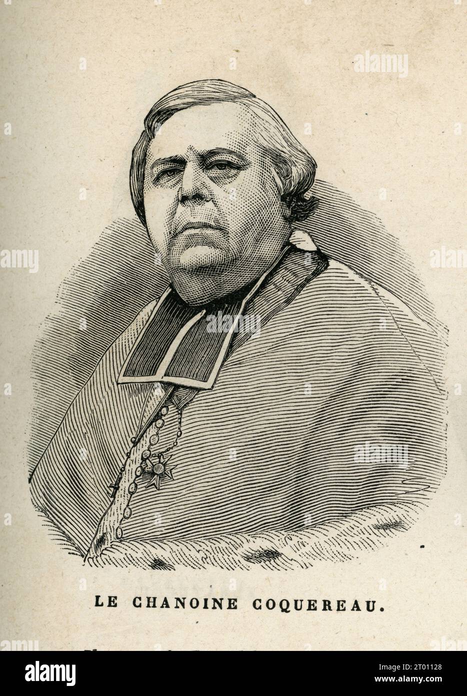 Portrait of Canon Félix Coquereau. Illustration from 'Histoire d'un ...