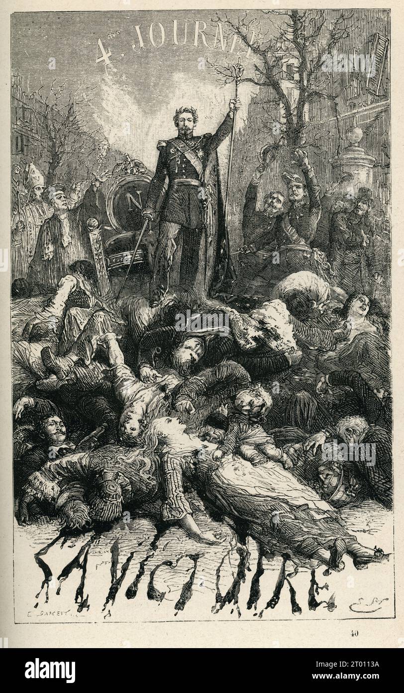 Frontispiece of the fourth part (Day Four). Victory. Illustrator: Emile ...
