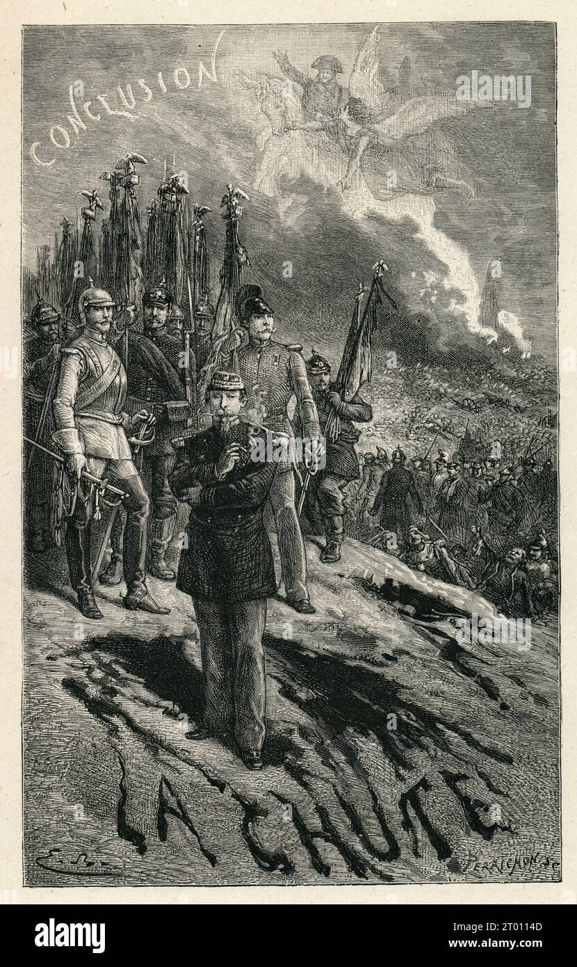 Frontispiece of the conclusion. The Fall. Illustrator: Emile Bayard ...