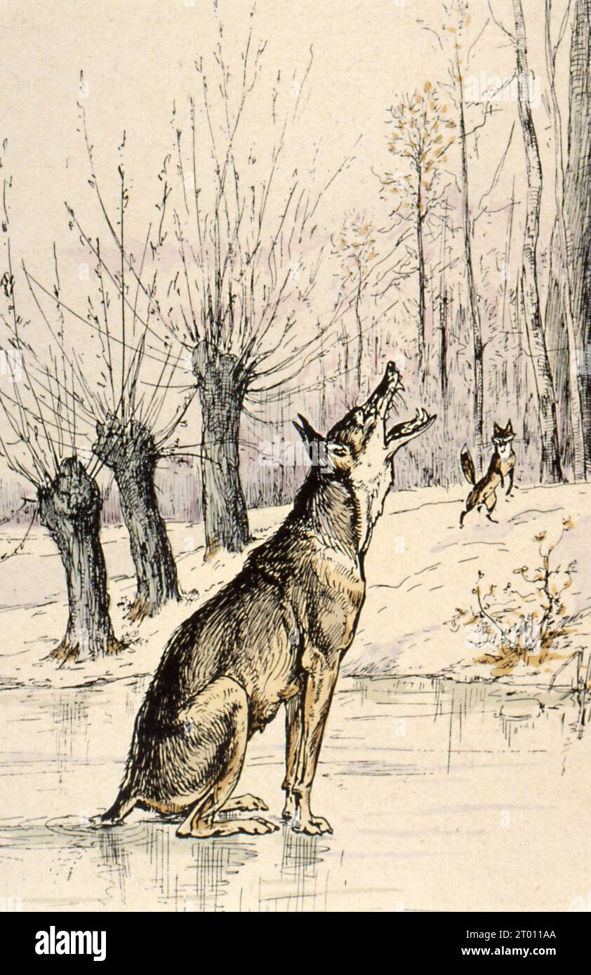 Reynard the Fox Plate illustrated by Auguste Vimar and published in "Le ...