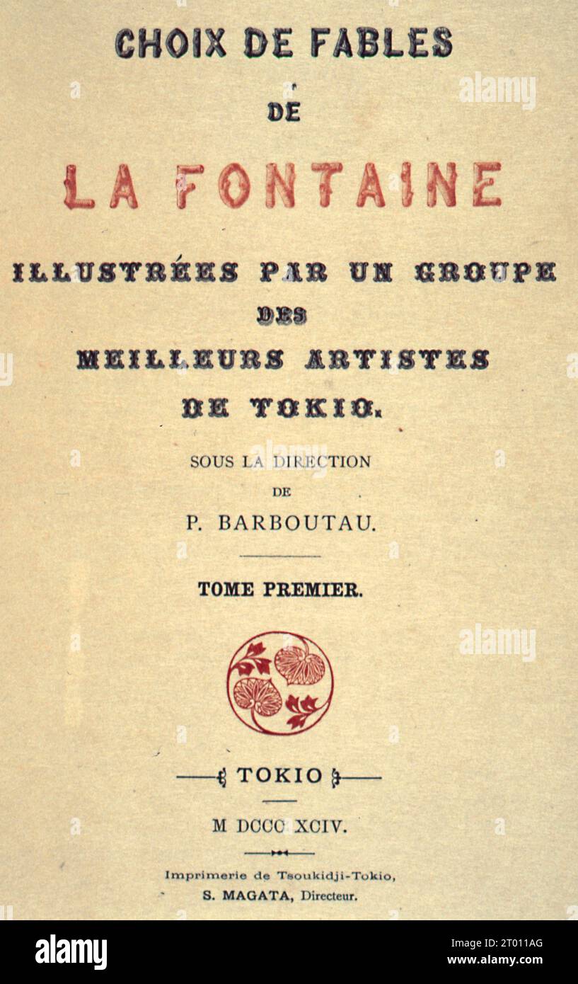 Title page. Book 'Choix de fables de La Fontaine, illustrées par un ...