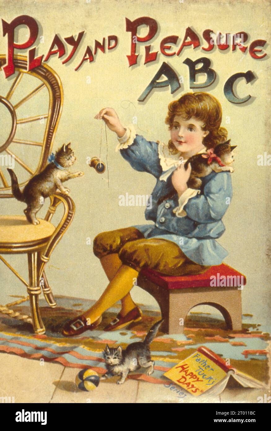 Cover of an English alphabet book. First half of the 20th century Stock ...