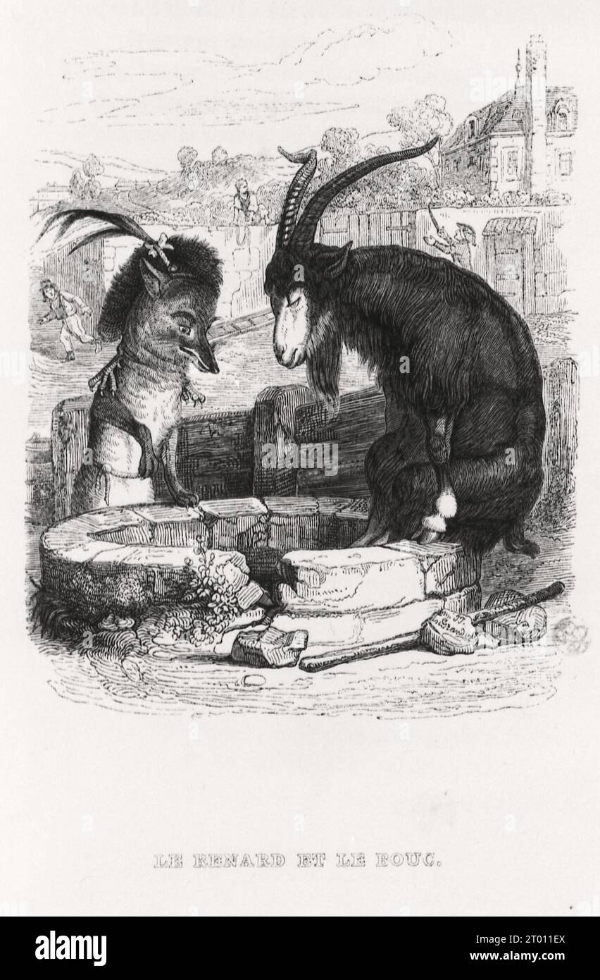 Le Renard et le Bouc (The Fox and the Goat) The Fables of La Fontaine ...