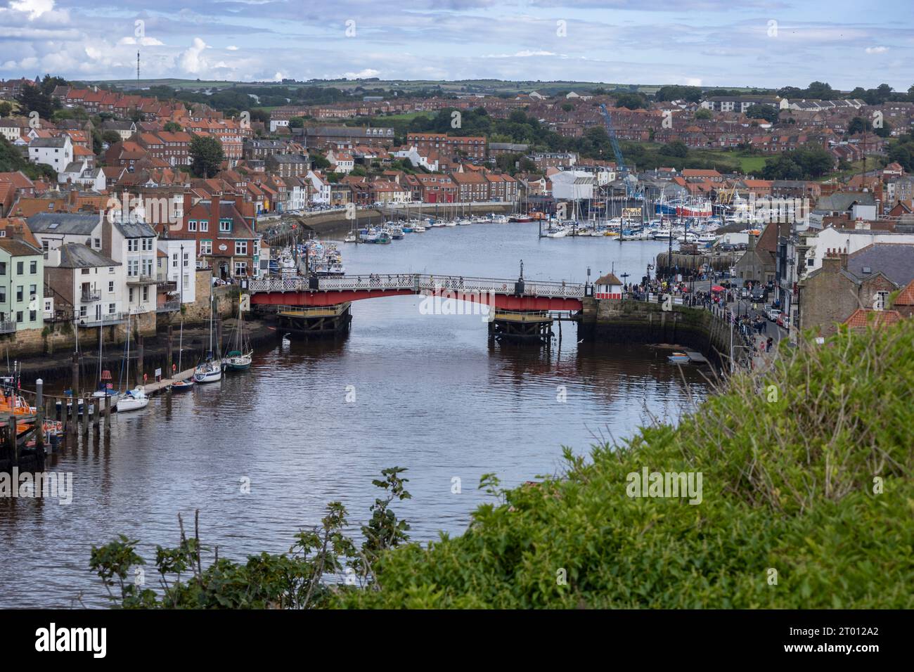 Whitby harbour and the River Esk, Whitby, North Yorkshire, UK Stock ...