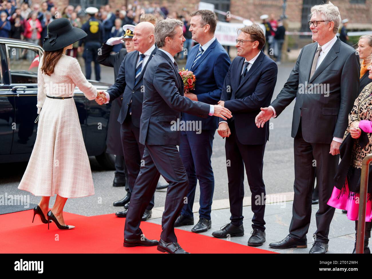 Crownprince Frederik and crownprincess Mary of Denmark arrive at the ...
