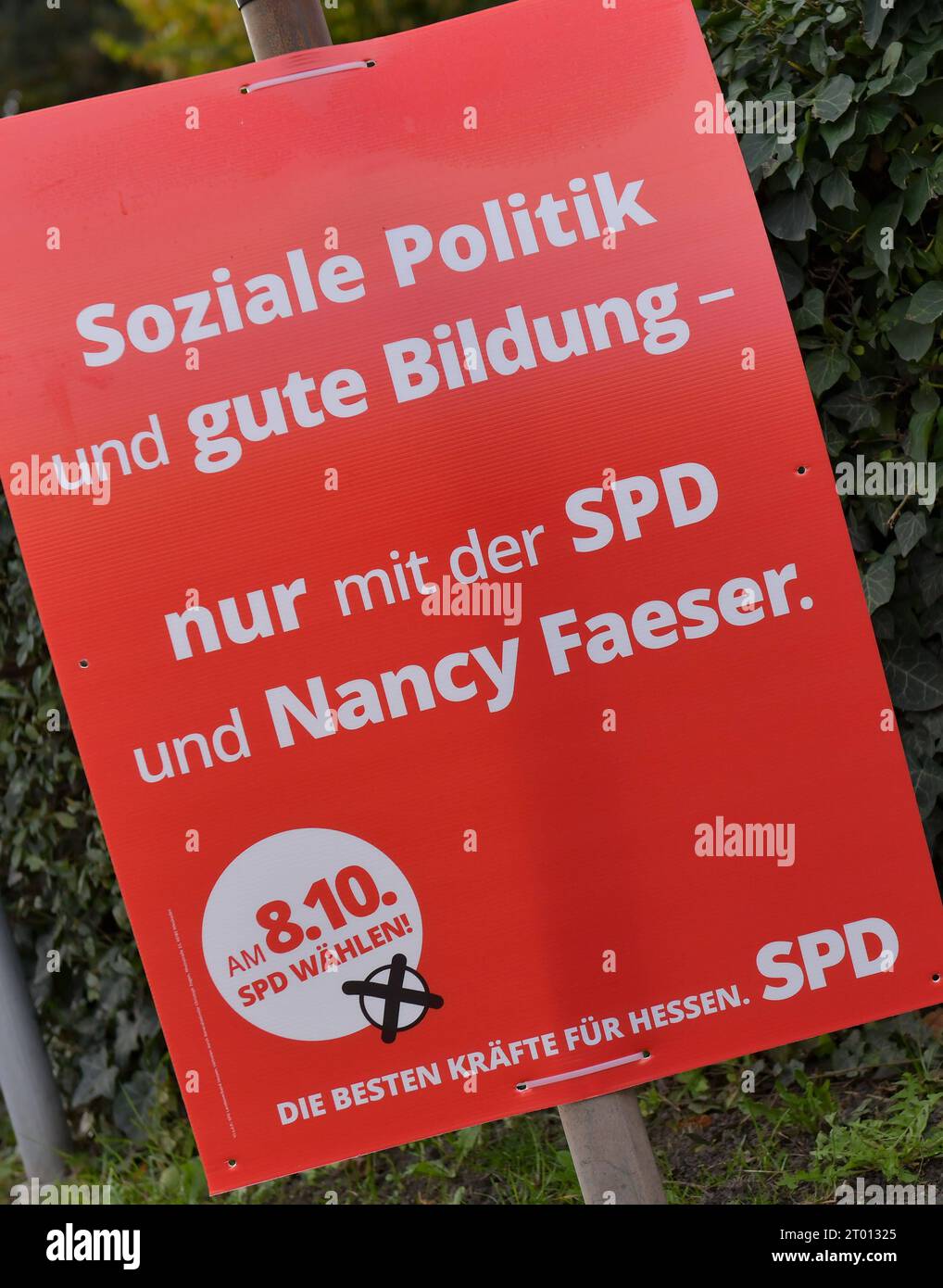 03.10.2023, xblx, Politik, Wahlplakat Landtagswahl, Wahlwerbung der SPD ...