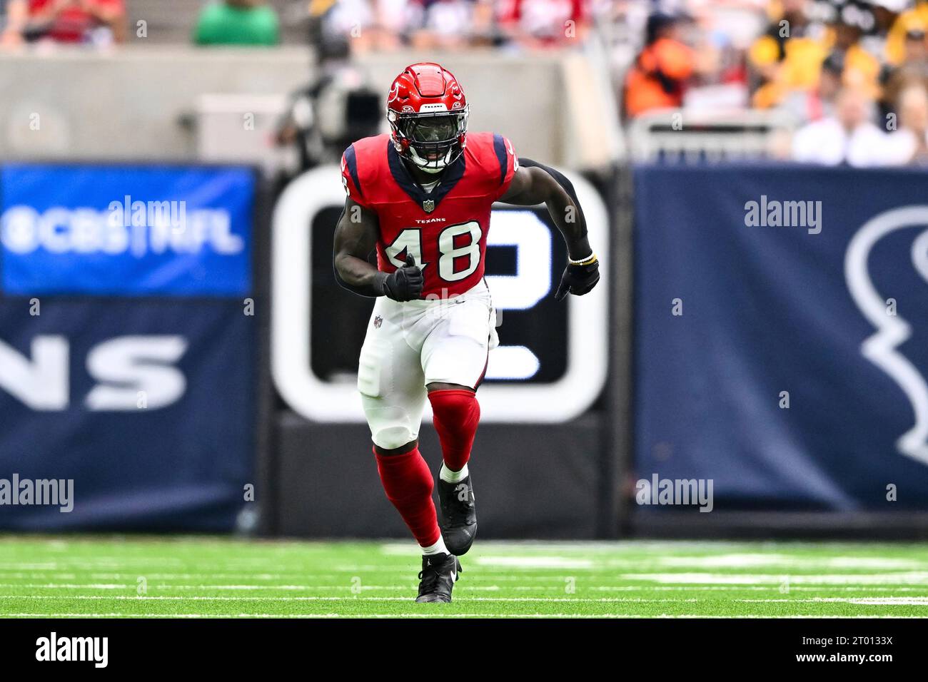 Houston Texans linebacker Christian Harris (48) in action during the ...