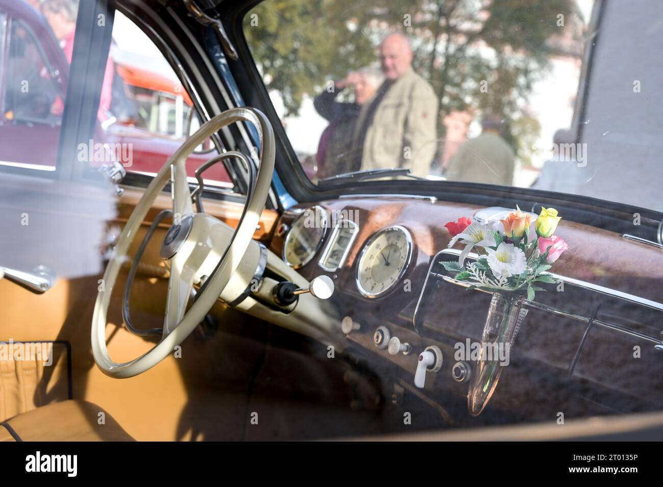 Augustusburg, Germany. 03rd Oct, 2023. Interior of an IFA F9, a ...