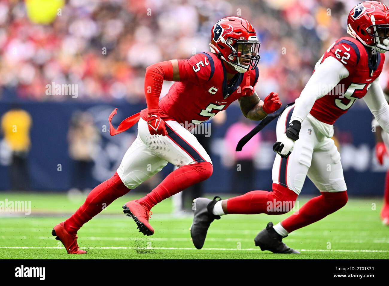 Houston Texans safety Jalen Pitre (5) in action during the first half ...