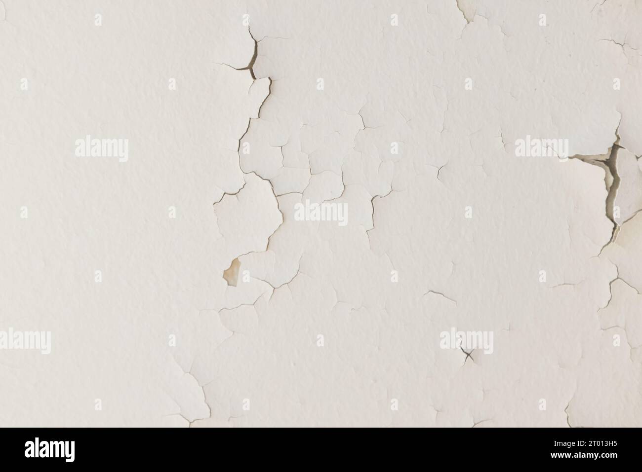 Roof of a house with humidity, fungus, mold and peeling. Concept of ...