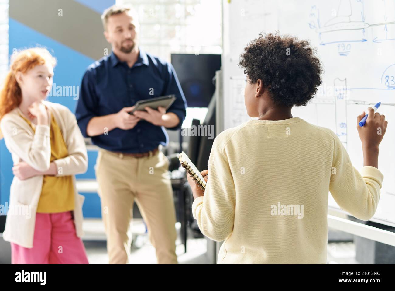 Child whiteboard math hi-res stock photography and images - Alamy