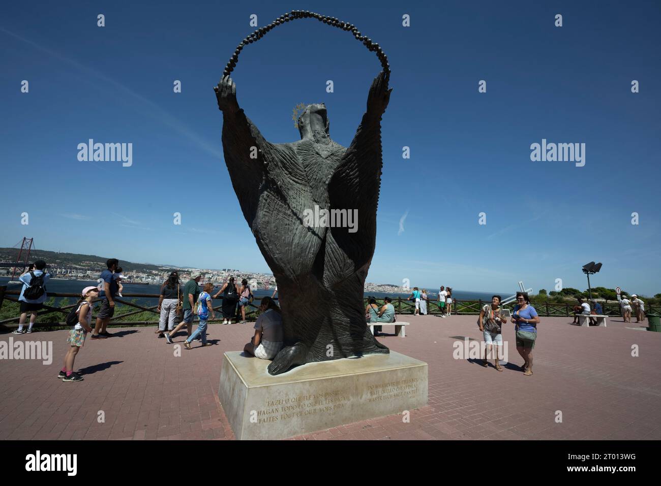 August 27, 2023, Lisbon, Portugal: Detail of one of the statues of the ...