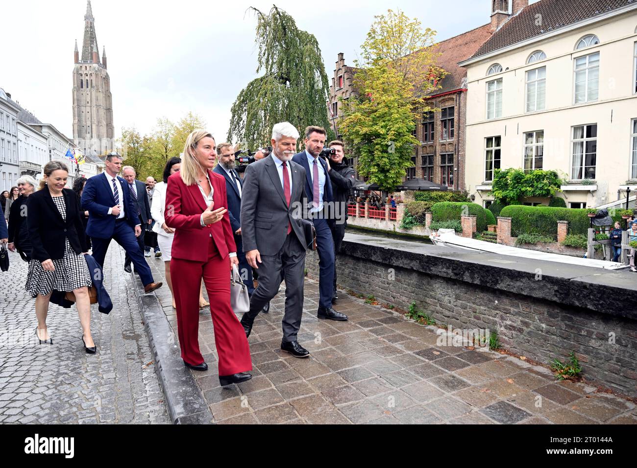Czech President Petr Pavel, 2nd from right, visits Bruges, Belgium ...