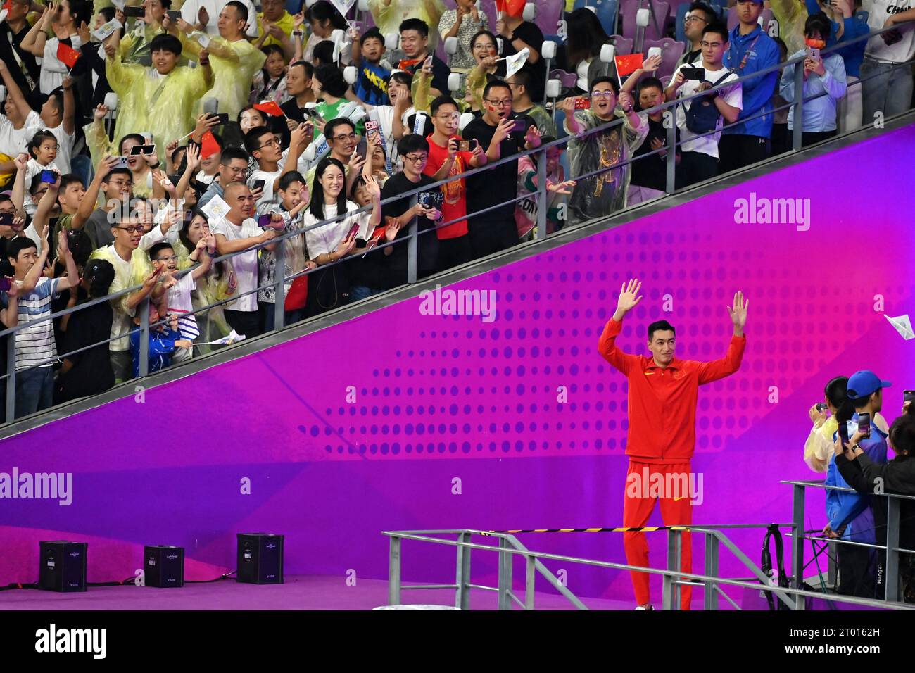 Hangzhou, China's Zhejiang Province. 3rd Oct, 2023. Zhu Yaming of China ...