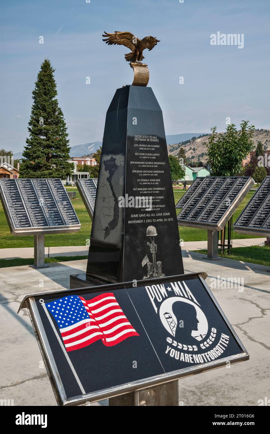 Armed Forces Memorial, at Kennedy Commons, Main Street in Anaconda ...