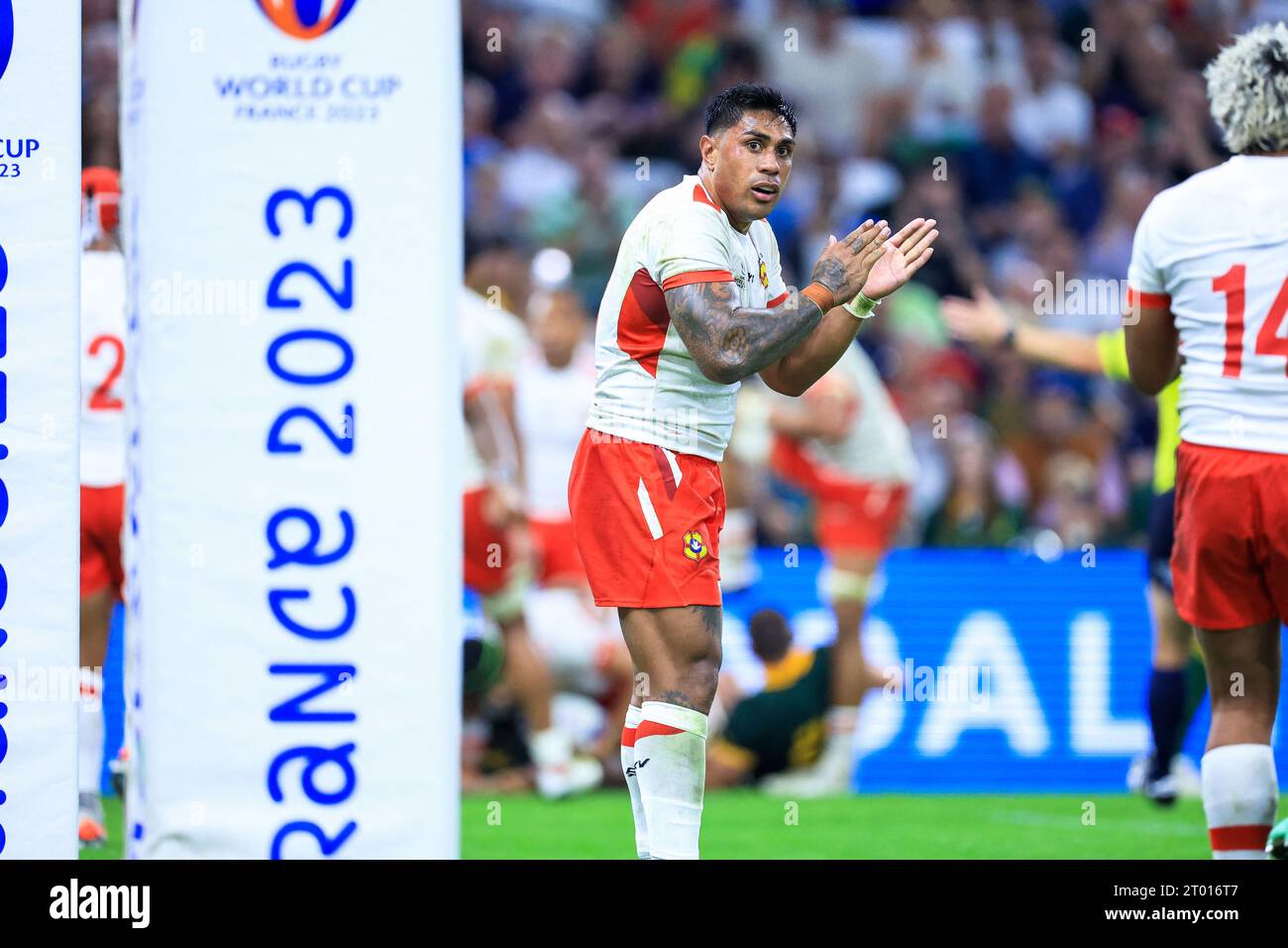 Marseille, France. 01st Oct, 2023. Malakai Fekitoa #13 of Tonga during ...