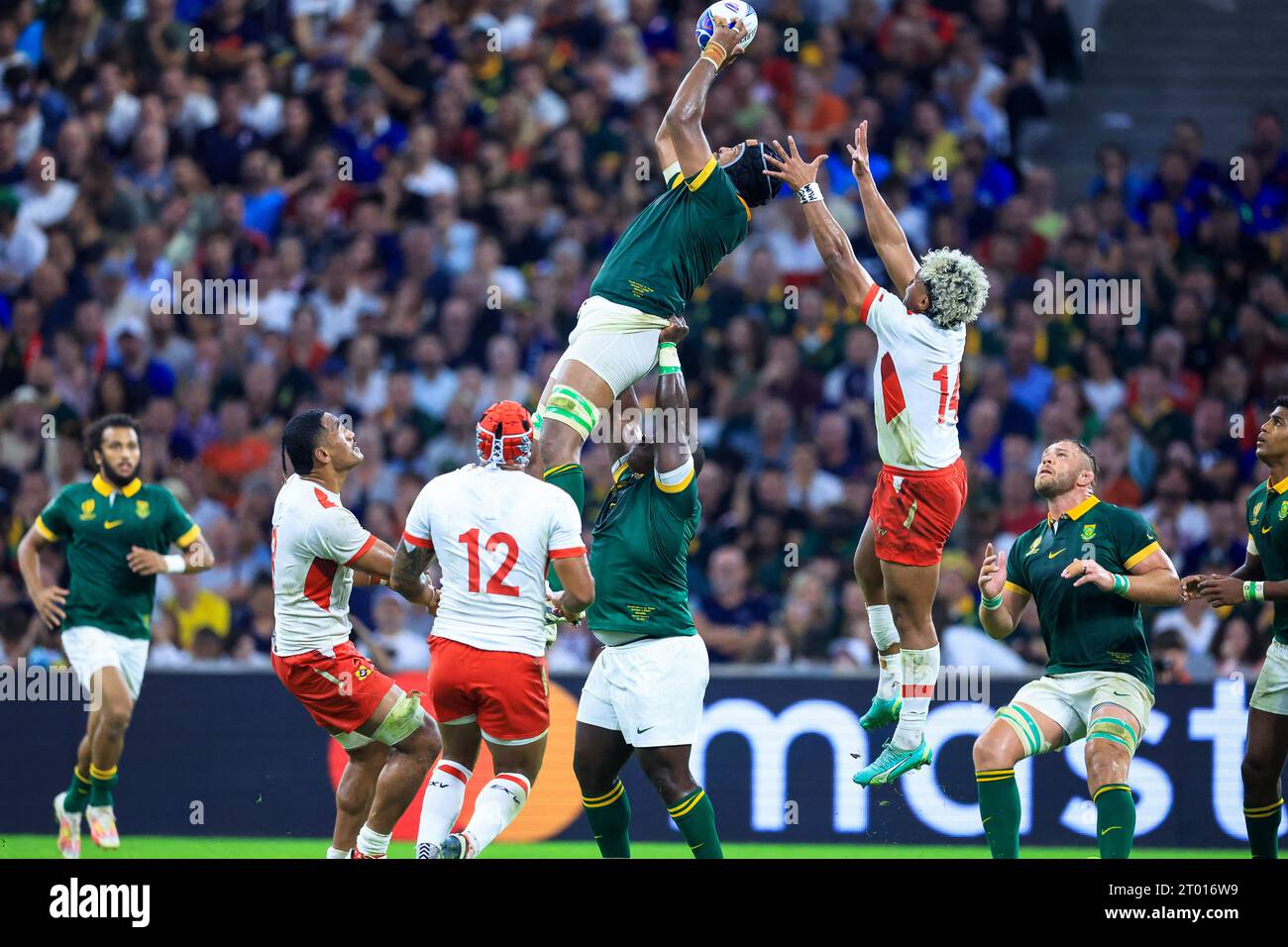 Marseille, France. 01st Oct, 2023. Marvin Orie #5 of South Africa ...