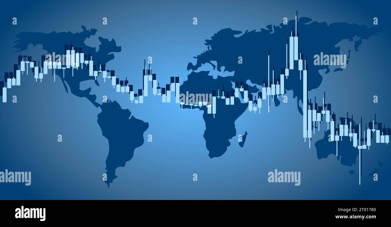 Trading background, wallpaper. Financial candlestick chart, support and ...