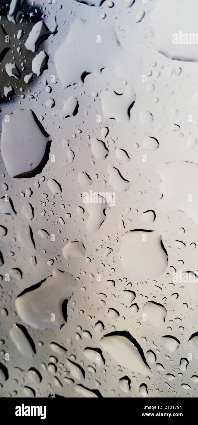 rain water drops on roof glass Stock Photo - Alamy
