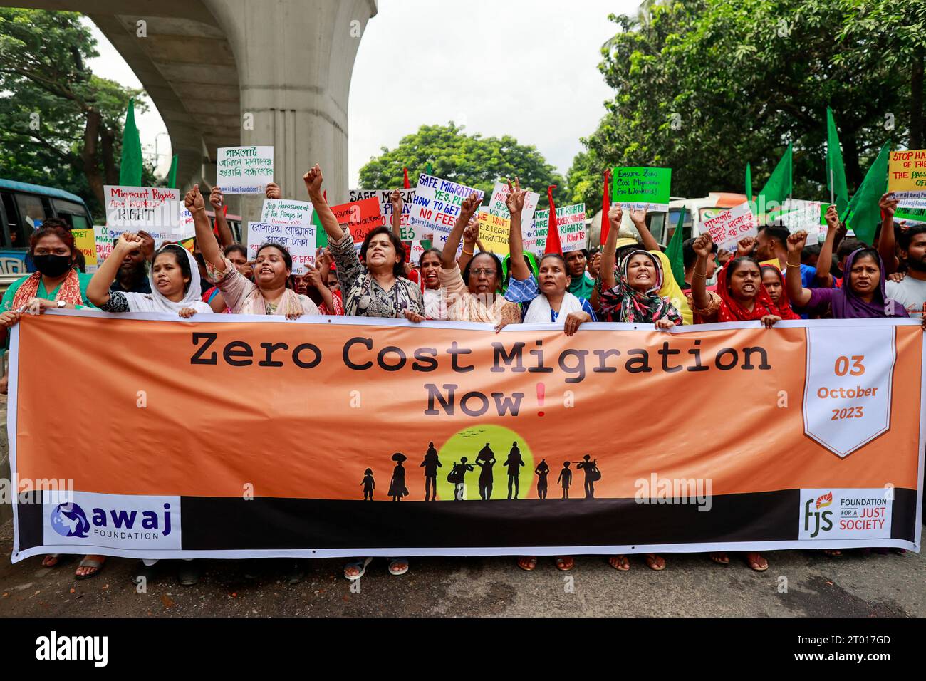 Dhaka, Bangladesh. 03rd Oct, 2023. Bangladesh, India. October 3, 2023. Awaz Foundation organized ...