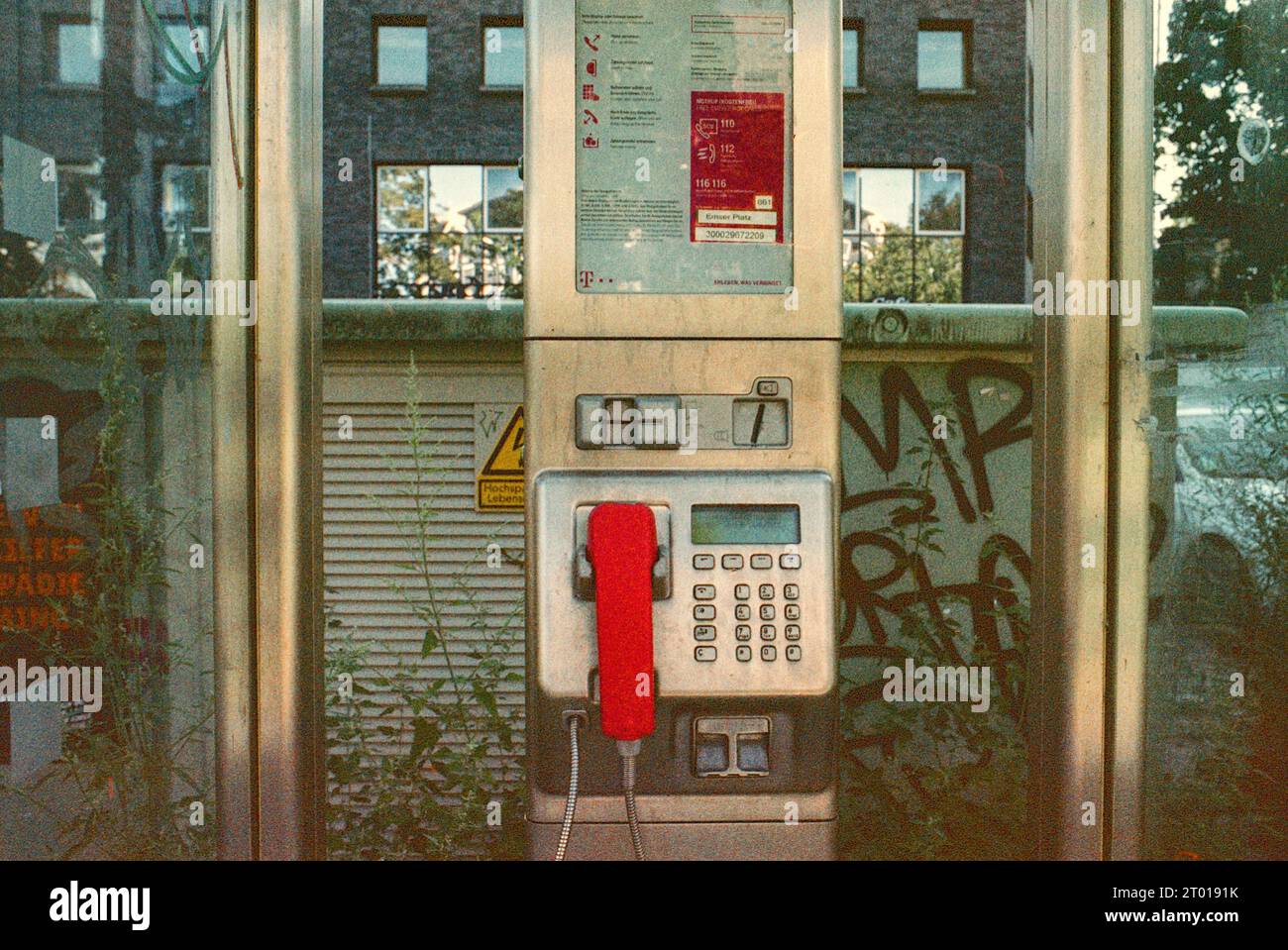 Analog & Old Fashioned Phone Booth on the Streets of Berlin, Germany ...