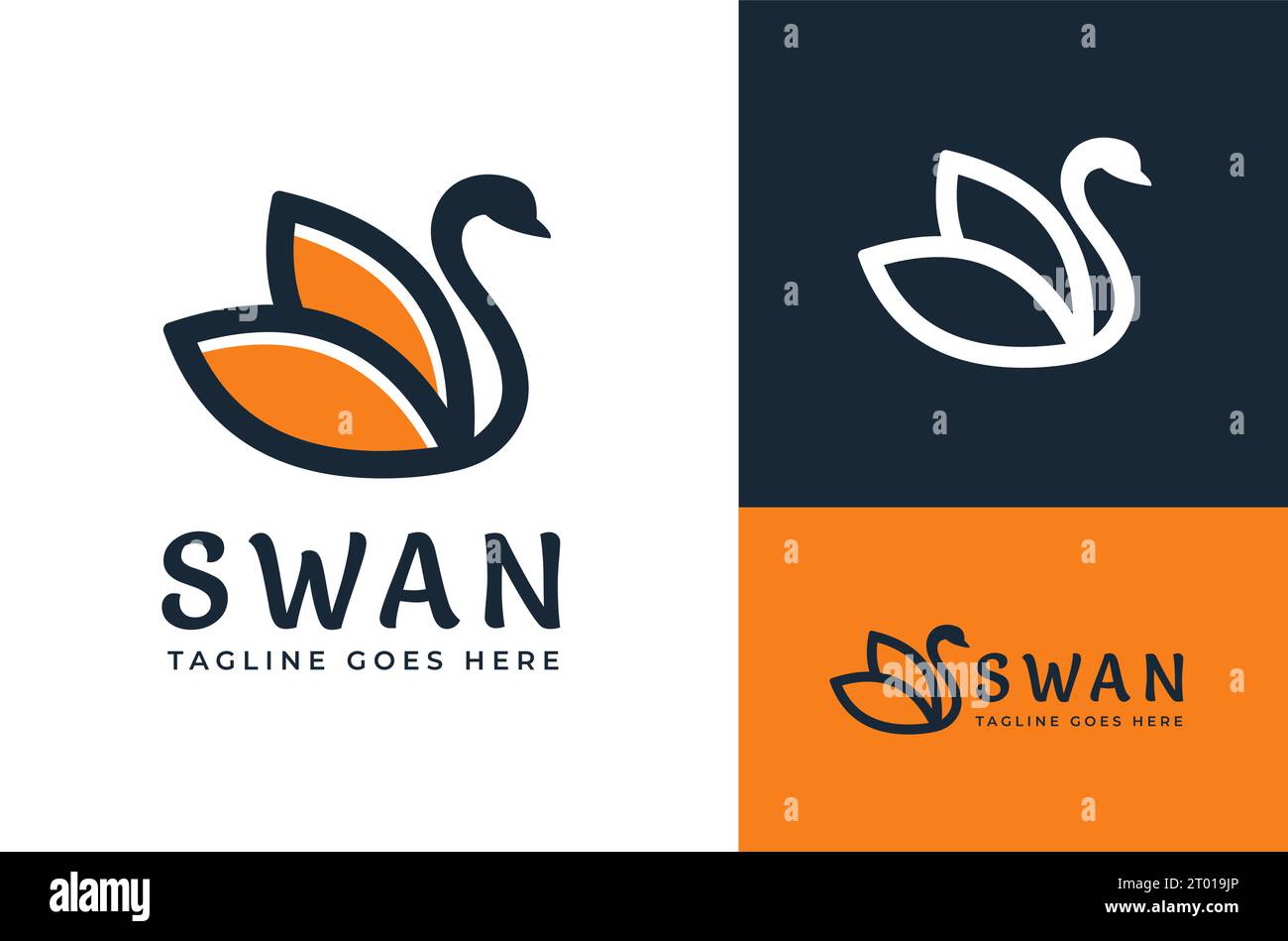 Abstract Vector Swan Animal Illustration Swan Design Logo Template ...